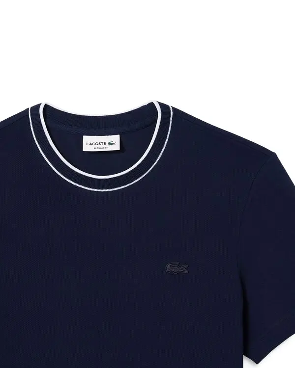Lacoste Pima Cotton Logo Tee - Navy