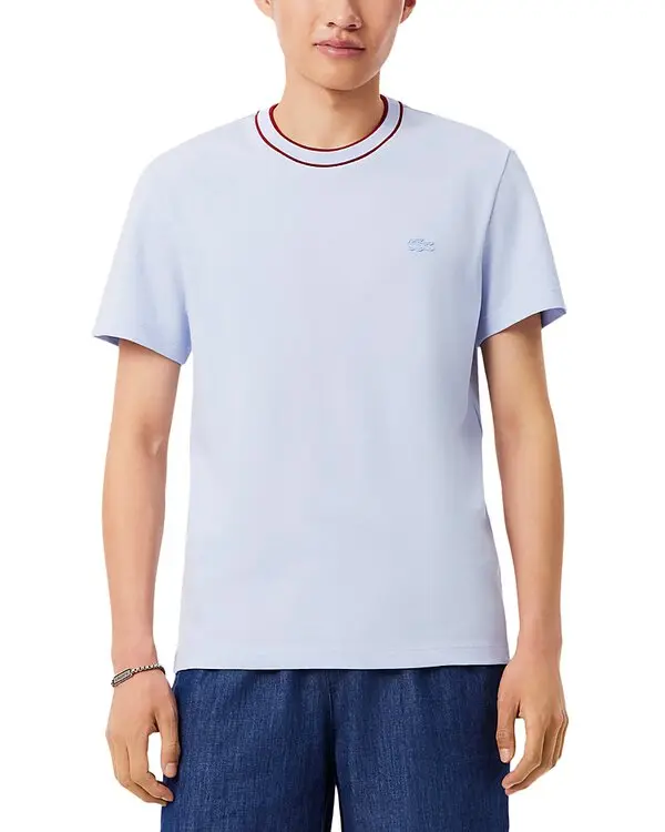 Lacoste Pima Cotton Logo Tee - Phoenix Blue