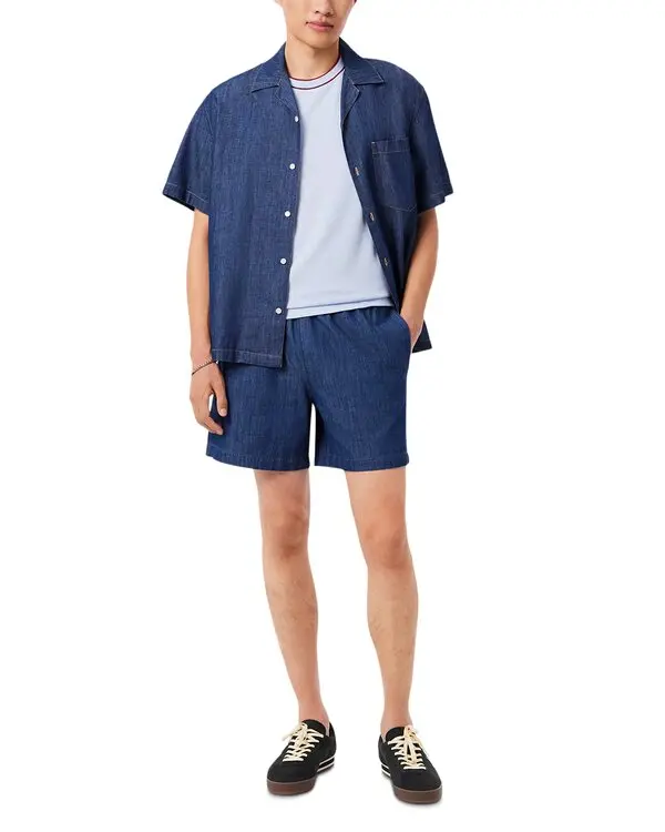 Lacoste Pima Cotton Logo Tee - Phoenix Blue
