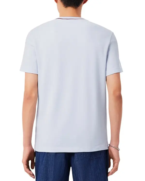 Lacoste Pima Cotton Logo Tee - Phoenix Blue