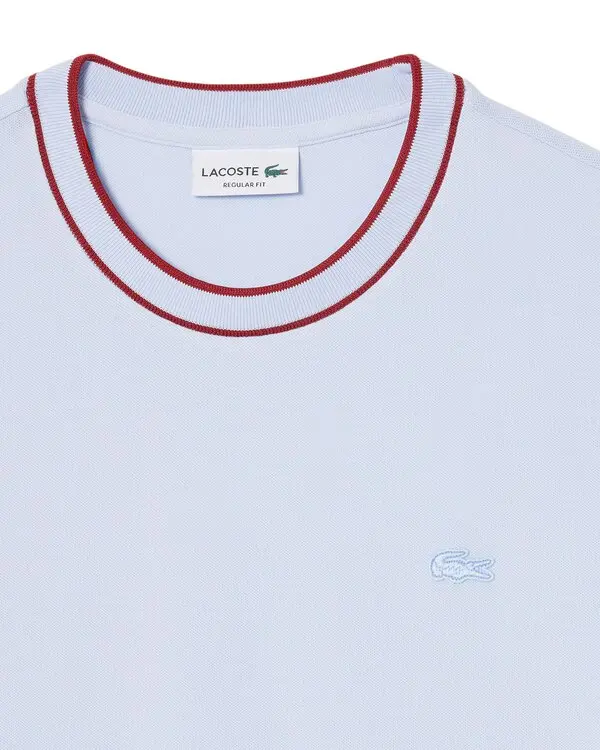 Lacoste Pima Cotton Logo Tee - Phoenix Blue