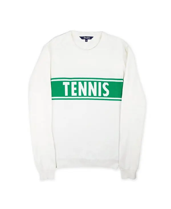AME & LULU Club Sport Sweater - White/green Tennis