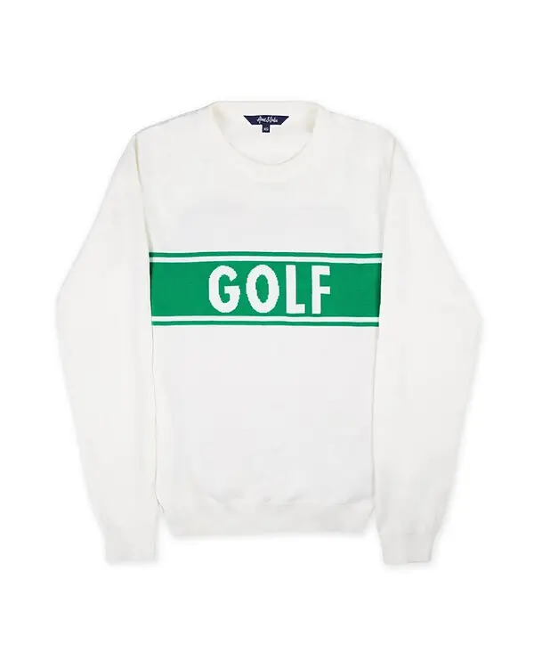 AME & LULU Club Sport Sweater - White/green Golf