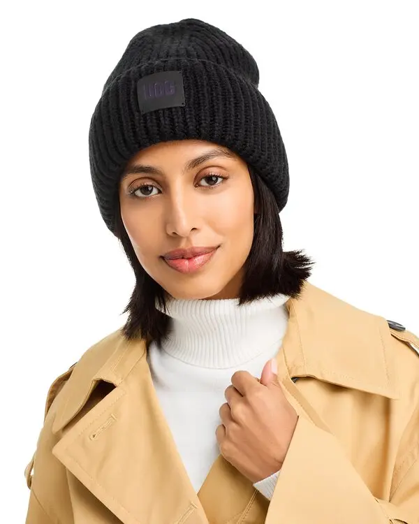 UGG Chunky Rib Knit Beanie - Black