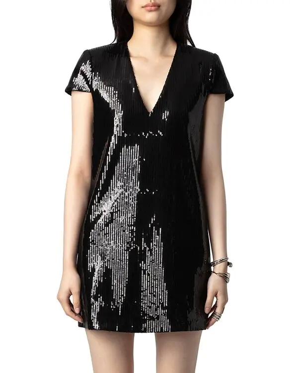 Zadig&Voltaire Rashu Sequined Mini Dress - Noir