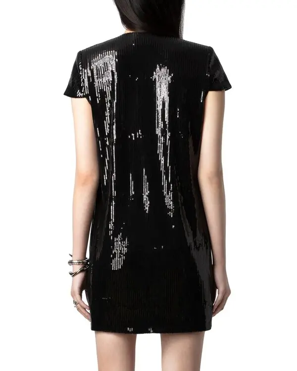 Zadig&Voltaire Rashu Sequined Mini Dress - Noir