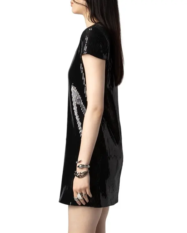 Zadig&Voltaire Rashu Sequined Mini Dress - Noir