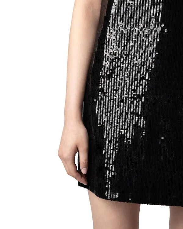 Zadig&Voltaire Rashu Sequined Mini Dress - Noir