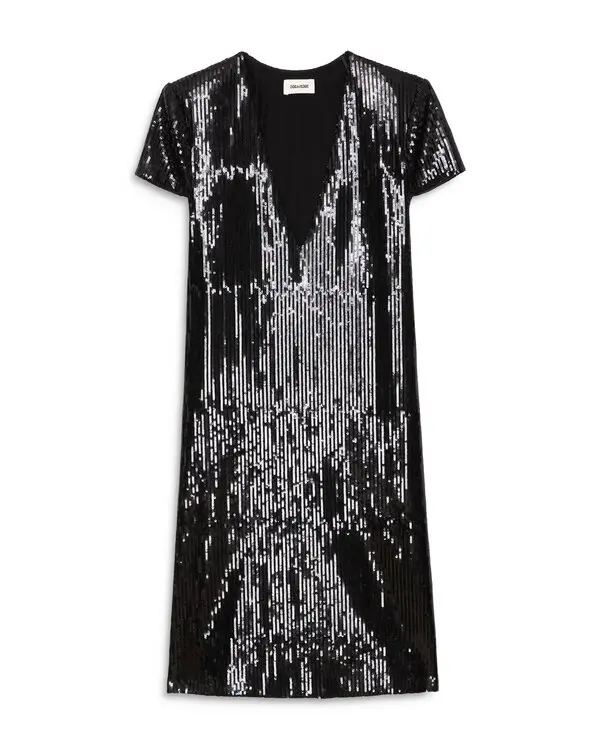 Zadig&Voltaire Rashu Sequined Mini Dress - Noir