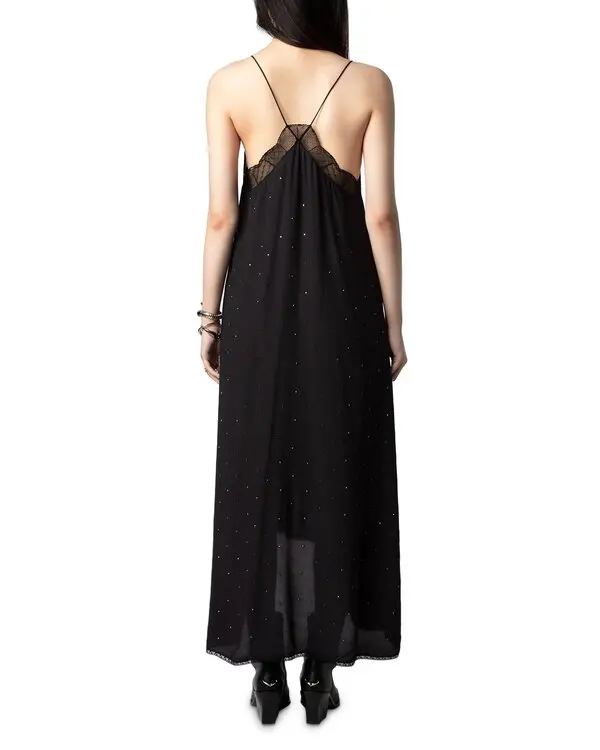 Zadig&Voltaire Risty Soft Strass Maxi Dress - Stone