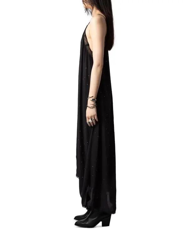 Zadig&Voltaire Risty Soft Strass Maxi Dress - Stone