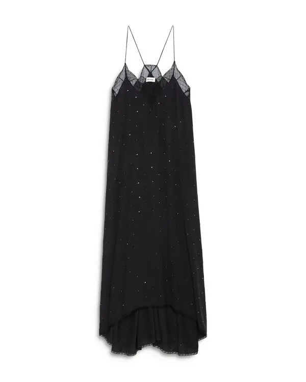 Zadig&Voltaire Risty Soft Strass Maxi Dress - Stone