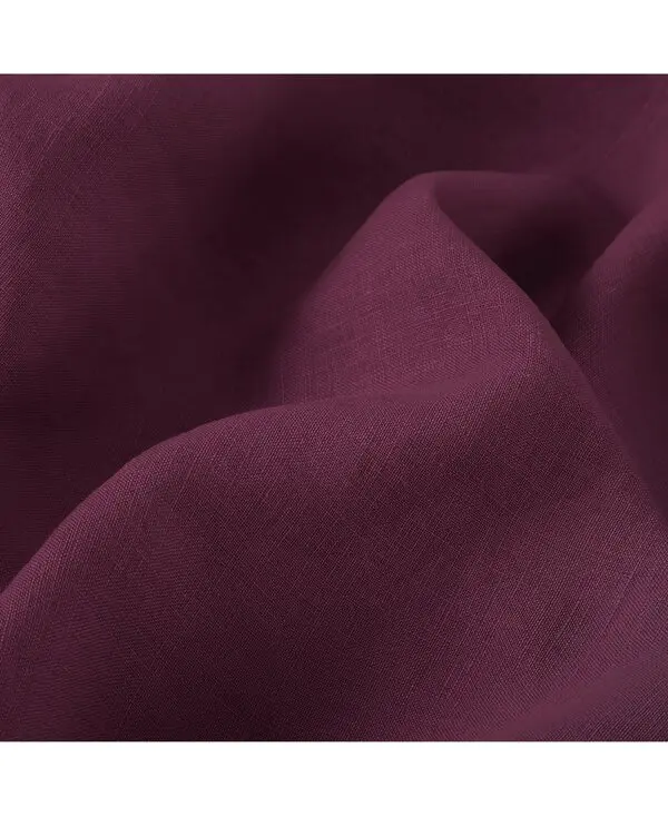 PIGLET IN BED Linen Blend Flat Sheet - Berry