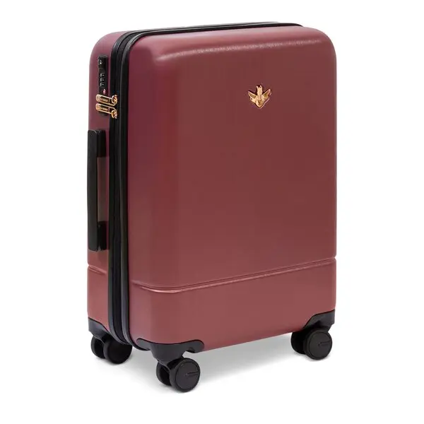 ROYCE & ROCKET The Castle Carry-on 21" Expandable Luggage - Burgundy/tobacco