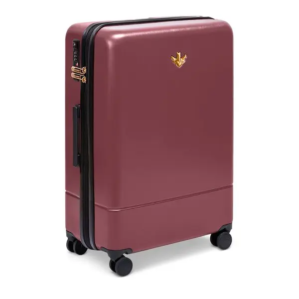 ROYCE & ROCKET The Castle Midsize 28" Expandable Luggage - Burgundy/cloud Pink