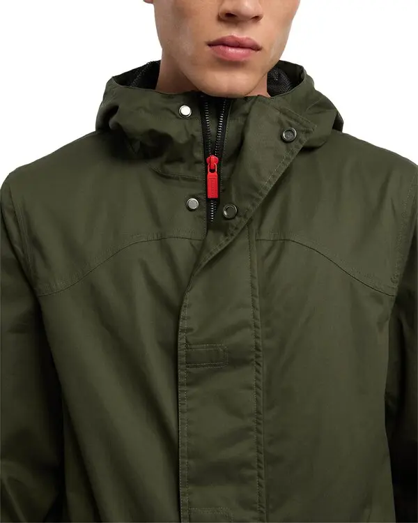 Hunter Downing Coated Cotton Hooded Rain Jacket - Hunter Green