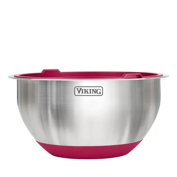VIKING 10 Piece Stainless Steel Mixing Bowl Set - Red