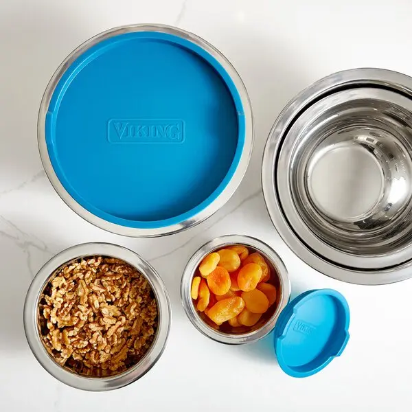 VIKING 10 Piece Stainless Steel Mixing Bowl Set - Teal