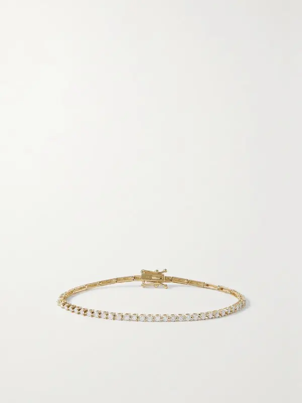 STONE AND STRAND Baseline 14-karat Diamond Tennis Bracelet - Gold