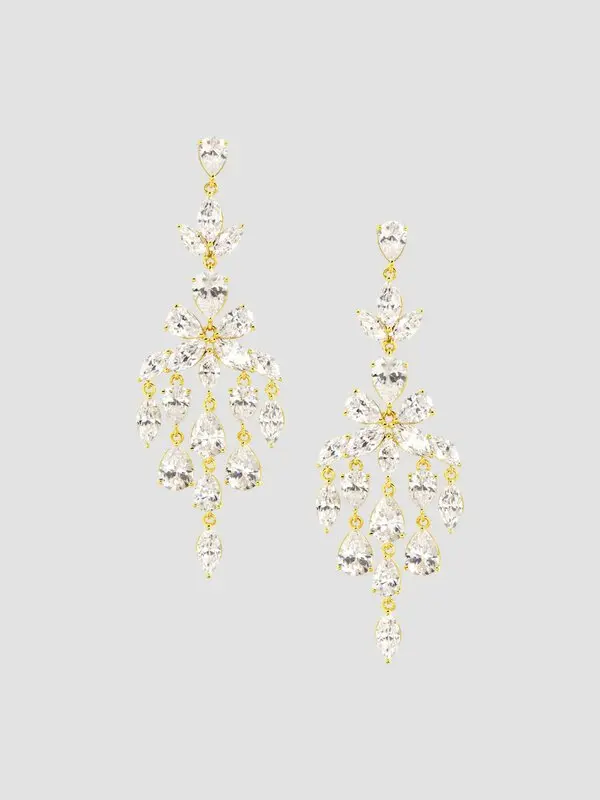 Adriana Orsini Galore 18k -plated & Cubic Zirconia Chandelier Earrings - Gold