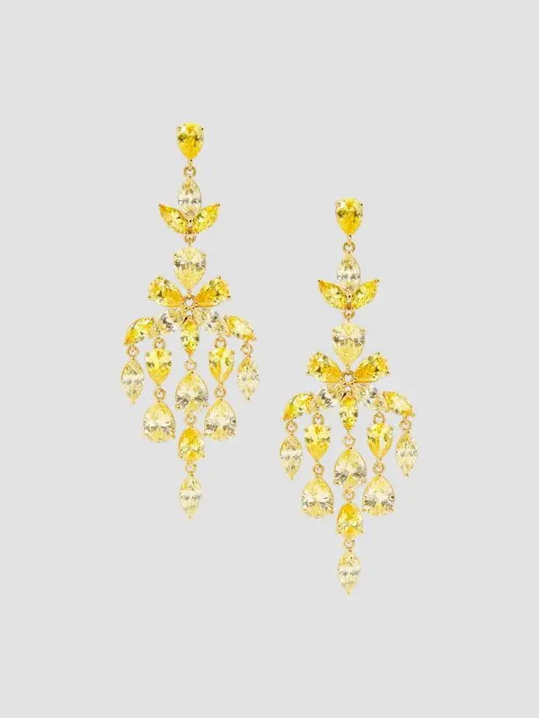 Adriana Orsini Galore 18k -plated & Cubic Zirconia Chandelier Earrings - Yellow Stone