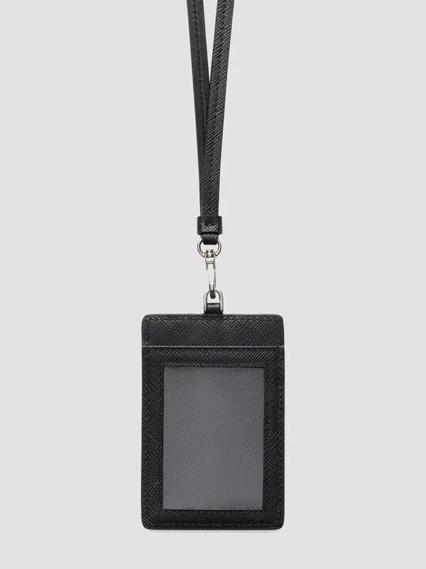 Prada Saffiano Leather Badge Holder