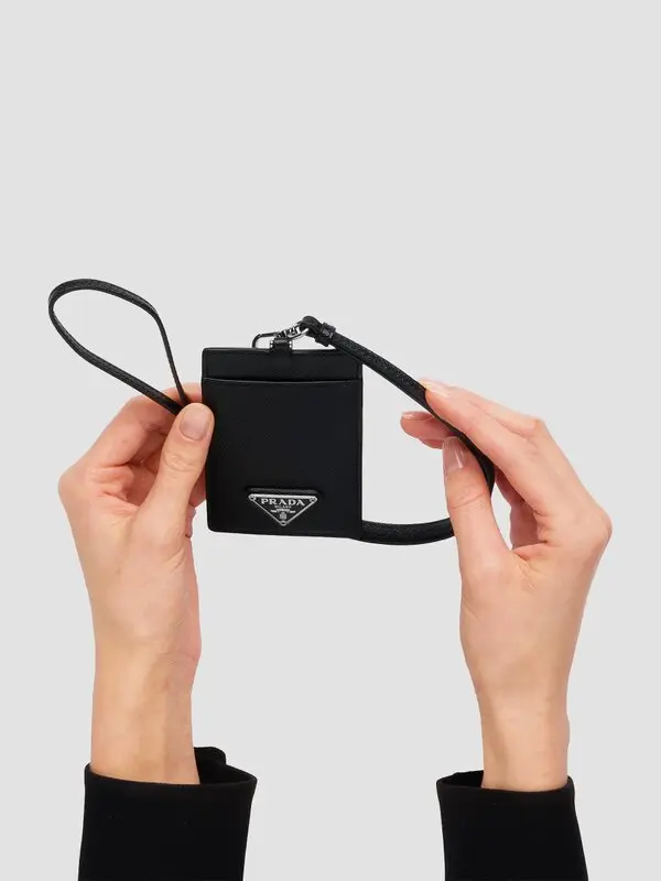 Prada Saffiano Leather Badge Holder