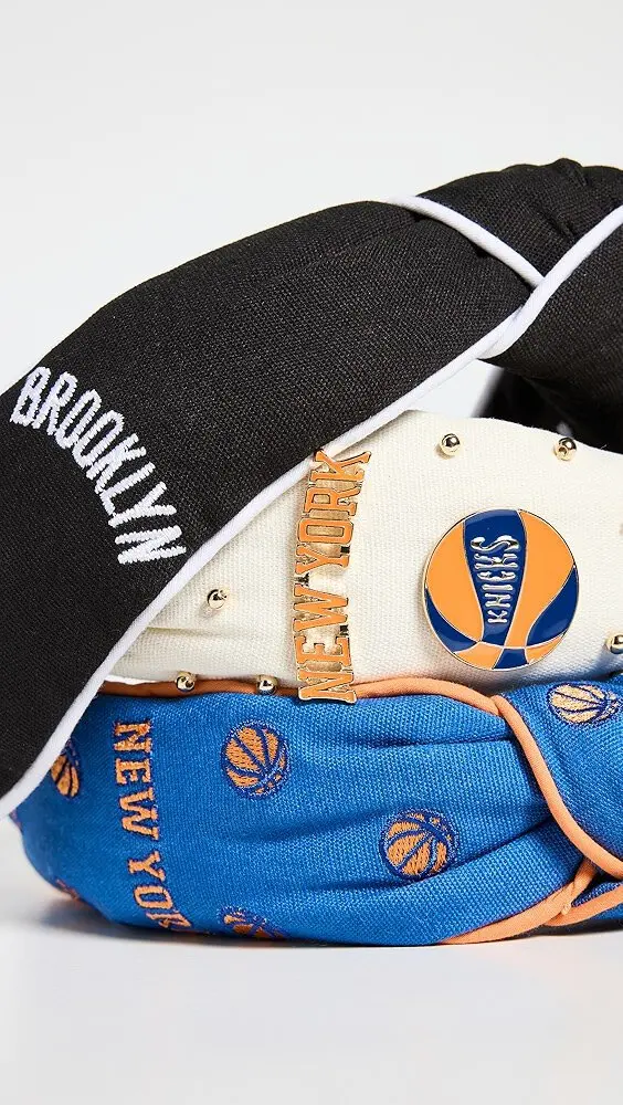 Lele Sadoughi Lele X New York Knicks Embroidered Headband