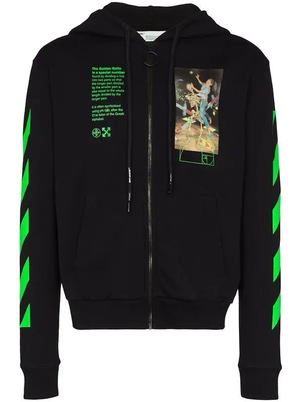 Off-White Golden Ratio Graphic Zip-up Hoodie