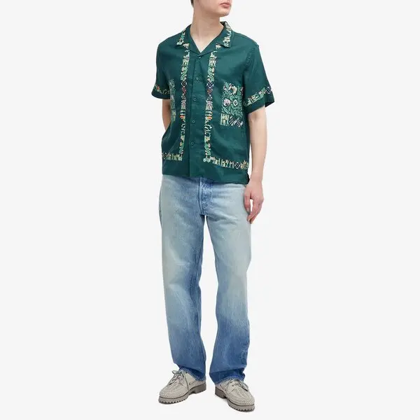 PERCIVAL Imported Embroidered Cuban Shirt