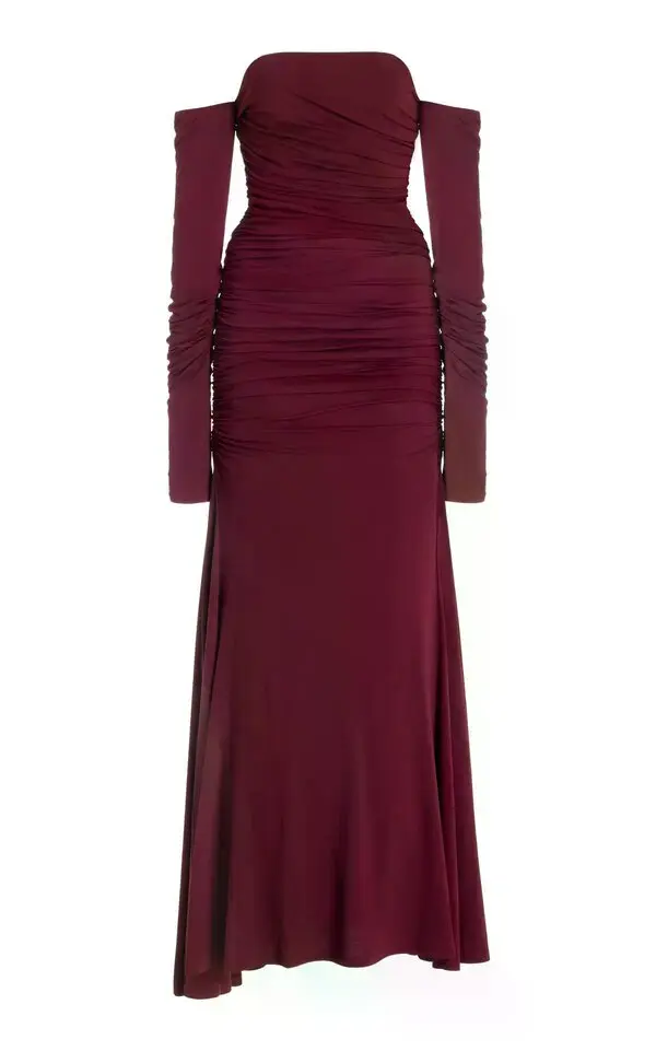 Buy Tove Ina Long Sleeve Dress - Burgundy At 60% Off | Editorialist