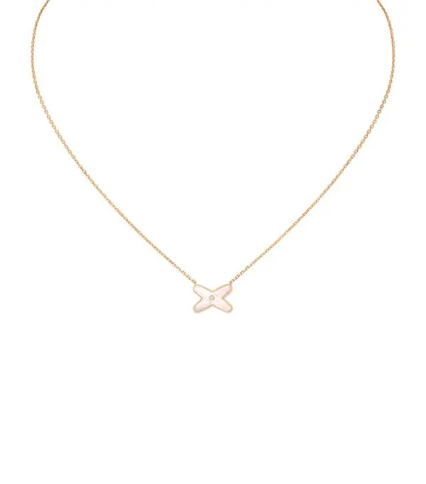 CHAUMET Diamond And Mother-of-pearl Jeux De Liens Pendant Necklace - Rose Gold