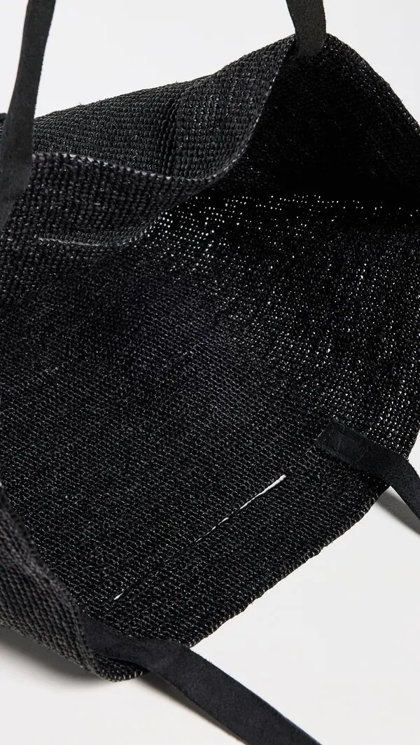 Janessa Leoné Tanner Raffia Tote Bag - Black