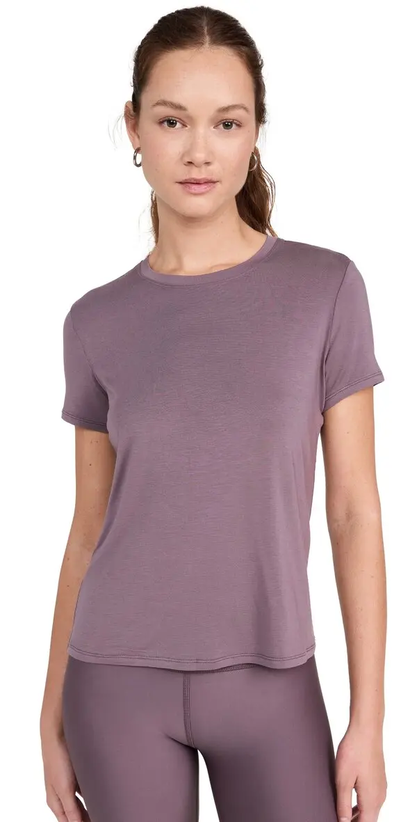 Alo Yoga All Day Short Sleeve - Raisinette | Editorialist