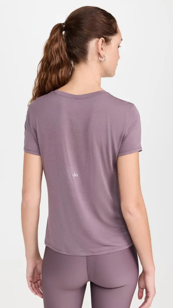 Alo Yoga All Day Short Sleeve - Raisinette | Editorialist