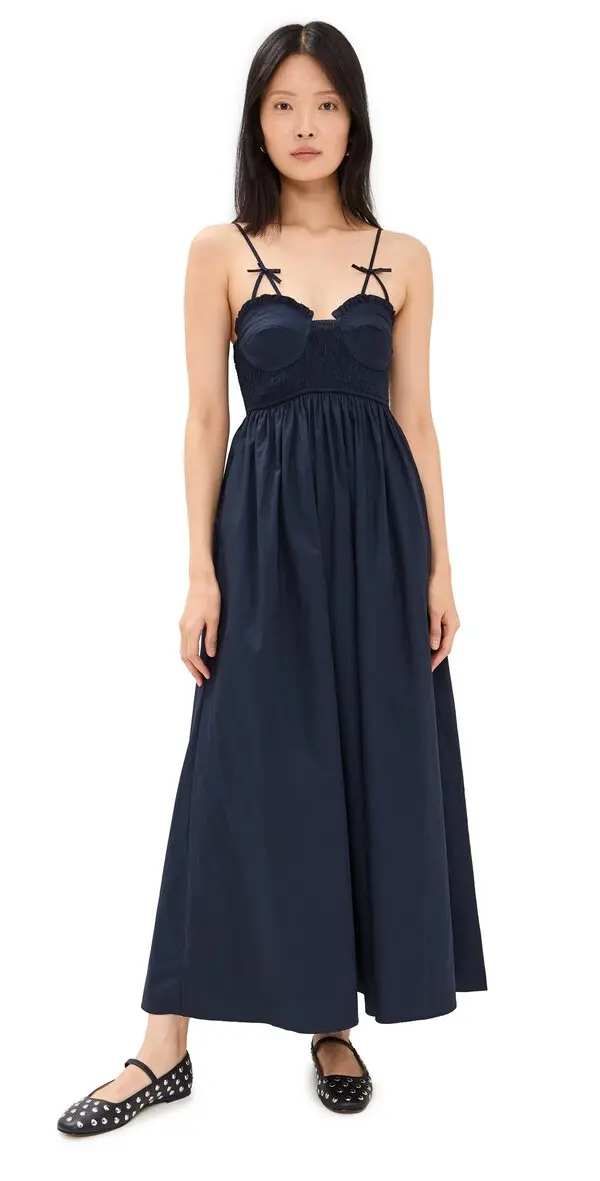 knee length dresses for ladies River Ride Red Midi Dress – Two Cumberland main image 0
