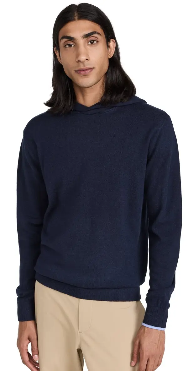 Greyson Koko Cashmere Blend Hoodie Sweater - Maltese Blue