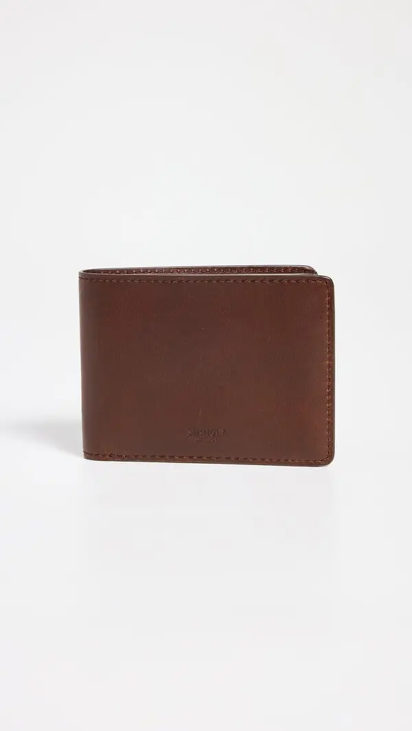 Shinola Leather Bifold Wallet - Medbrown