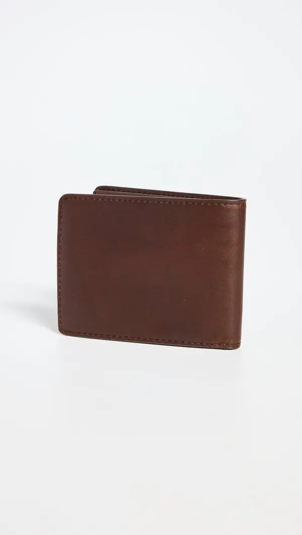 Shinola Leather Bifold Wallet - Medbrown