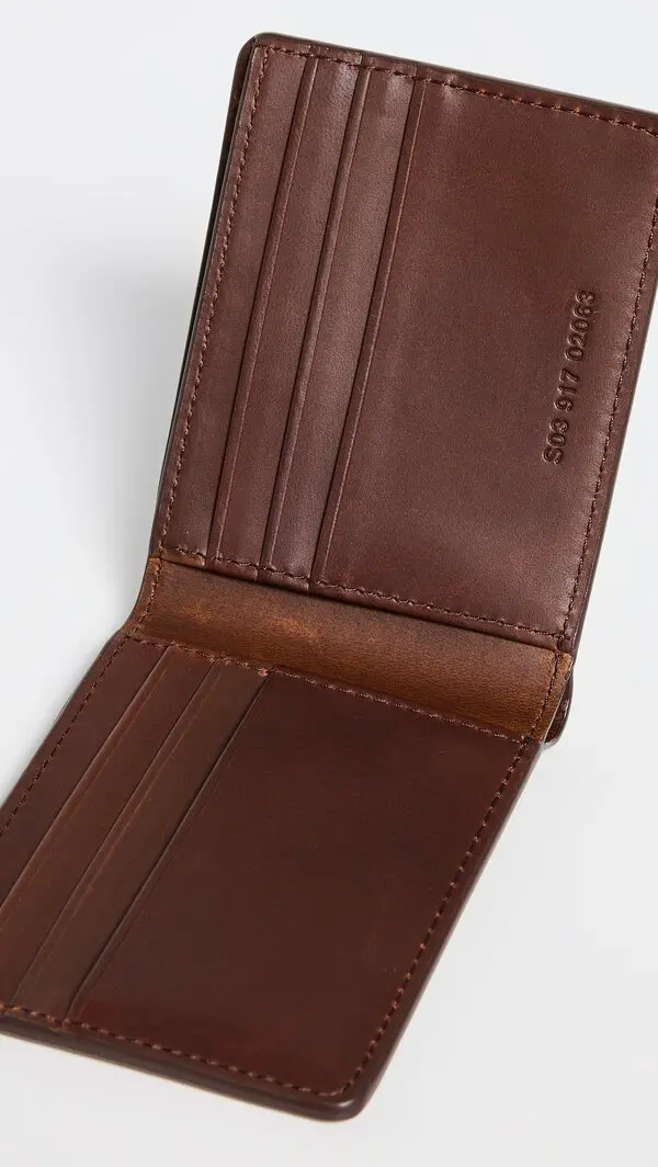 Shinola Leather Bifold Wallet - Medbrown