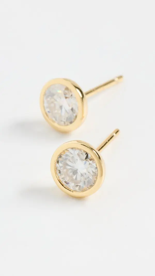 Shashi Bezel Stud Earrings