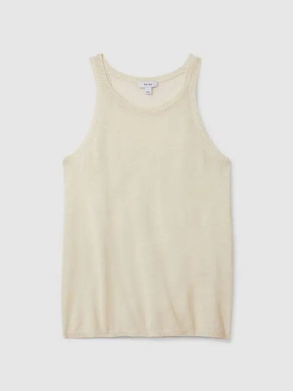 REISS Catrice Linen-blend Vest
