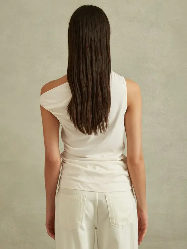 REISS Dylan Ruched Off-the-shoulder Top