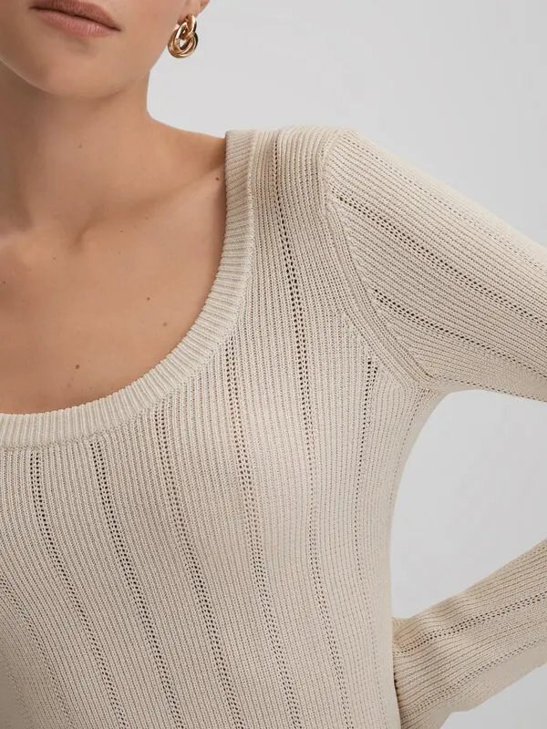 REISS Sierra Knitted Top