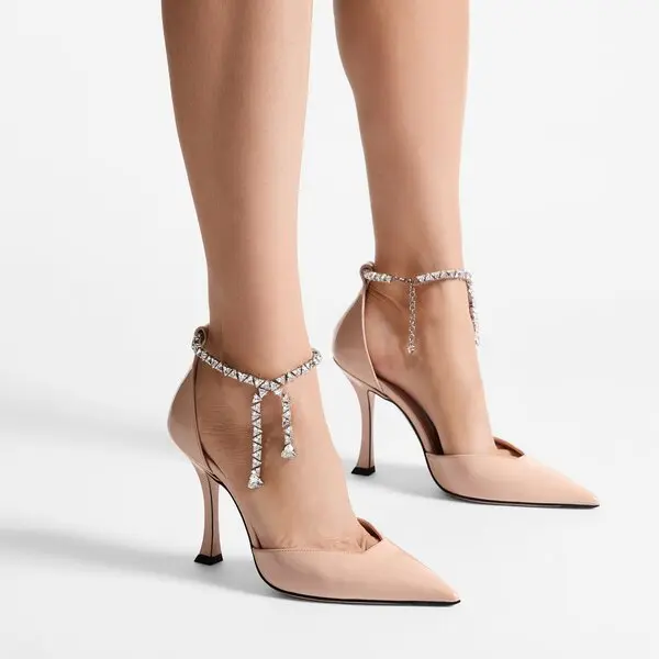 JIMMY CHOO Stevie 100 Patent Leather Pumps - Macaron