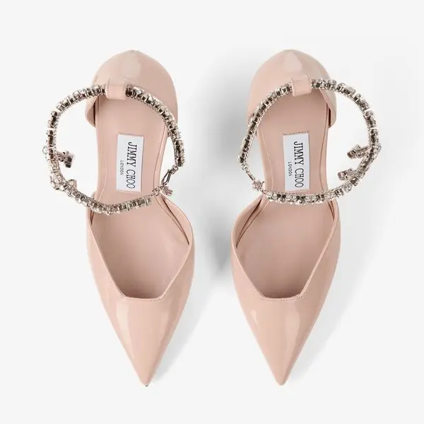 JIMMY CHOO Stevie 100 Patent Leather Pumps - Macaron