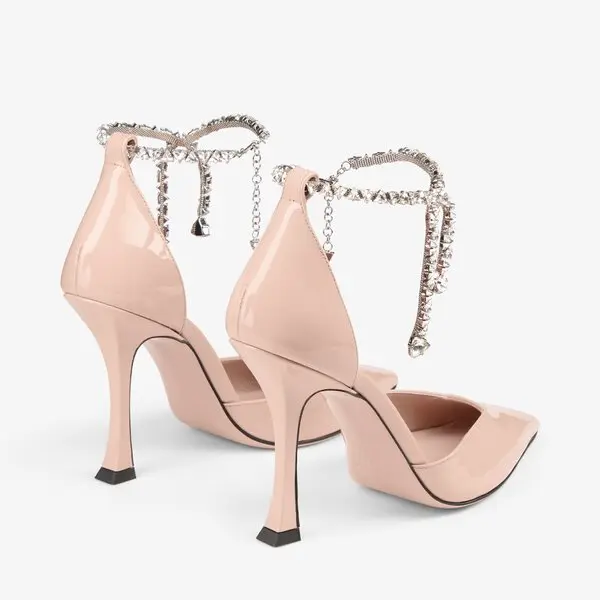 JIMMY CHOO Stevie 100 Patent Leather Pumps - Macaron
