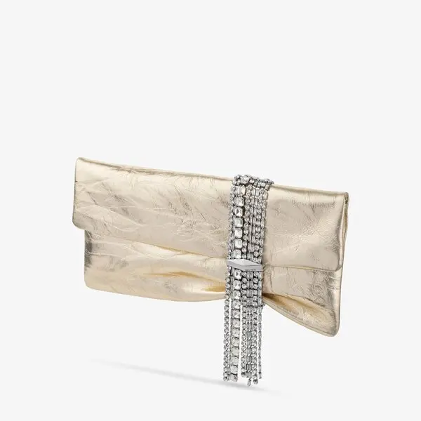 JIMMY CHOO Zandra Clutch Bag - Light Platinum/silver