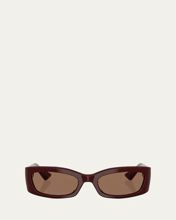 KHAITE X OLIVER PEOPLES Ov5575su Rectangle Sunglasses - Burgunday