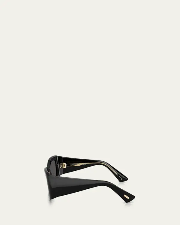 KHAITE X OLIVER PEOPLES Ov5575su Rectangle Sunglasses - Dark Grey